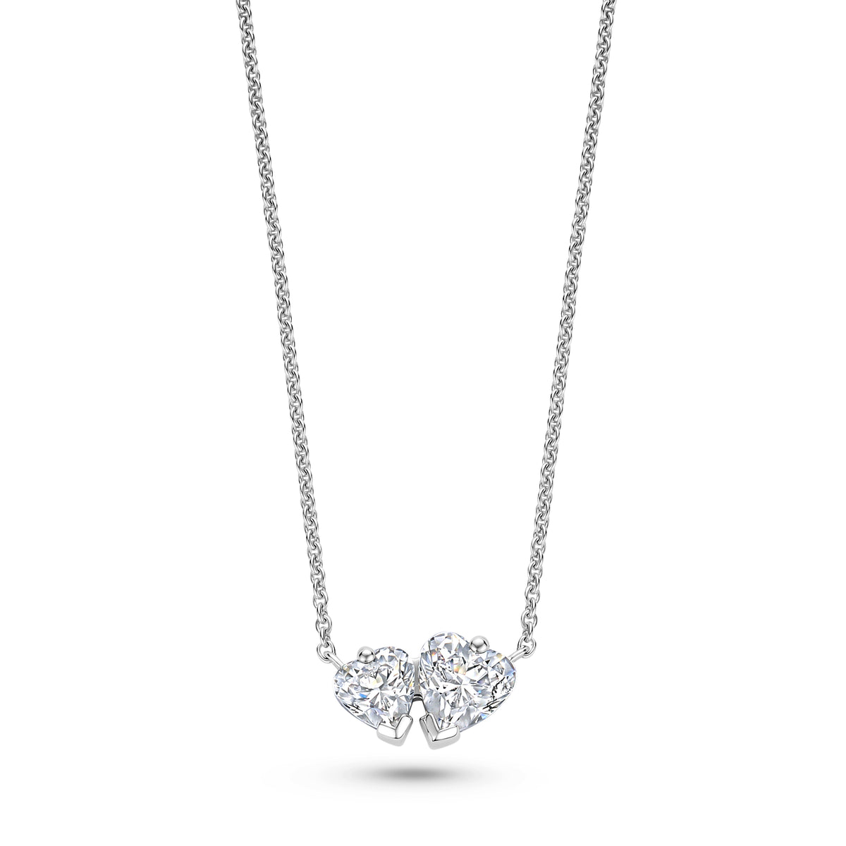 Double Heart Solitair – FJF JEWELLERY
